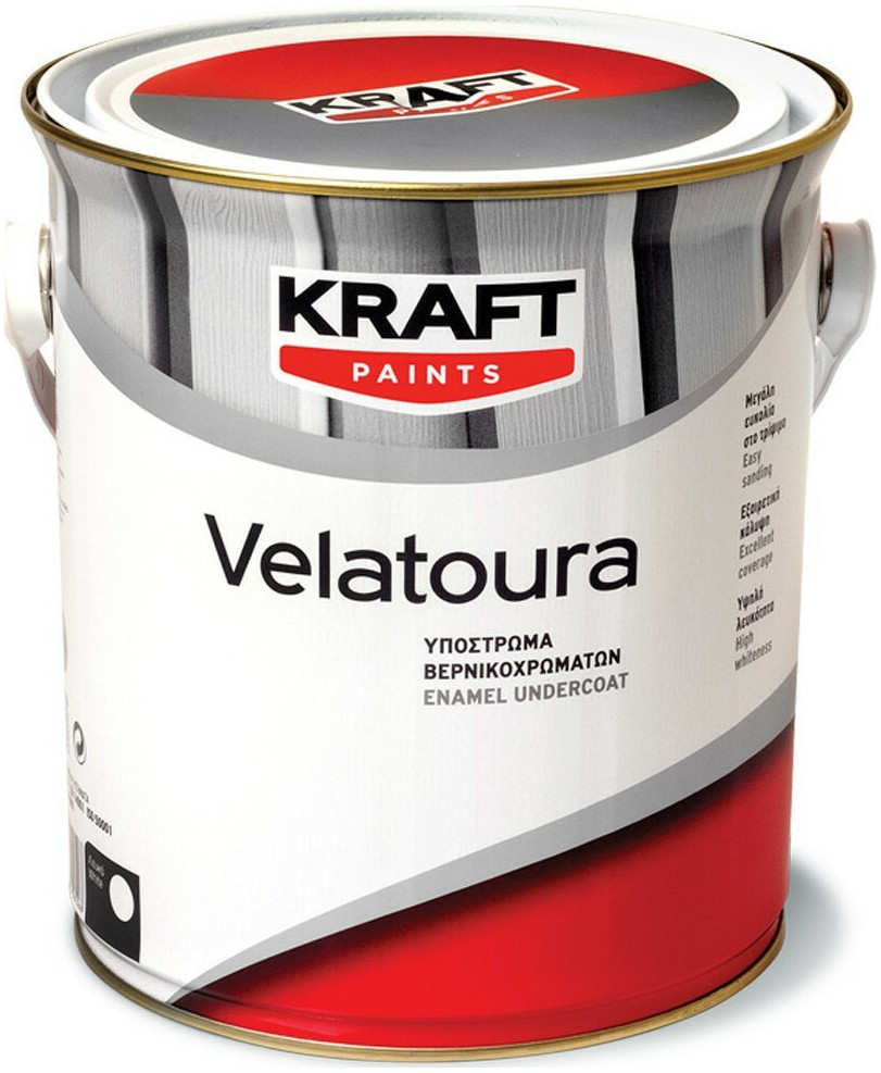 KRAFT Αστάρι Velatoura 0.75lt Λευκό | ΜΟΝΩΤΙΚΑ ΥΛΙΚΑ ΘΕΣΣΑΛΟΝΙΚΗ