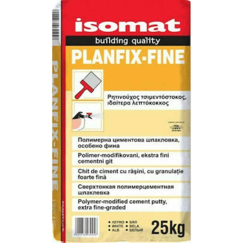 ISOMAT Ρητινούχος Τσιμεντόστοκος Planfix Fine 25kg Λευκό | ΜΟΝΩΤΙΚΑ ...